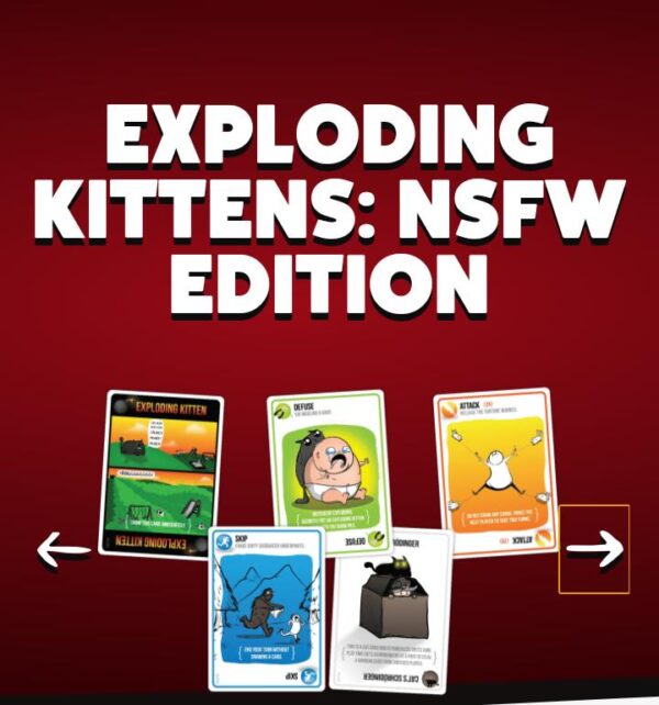 Exploding Kittens Card Game Nsfw Deck Card Oppsy Store